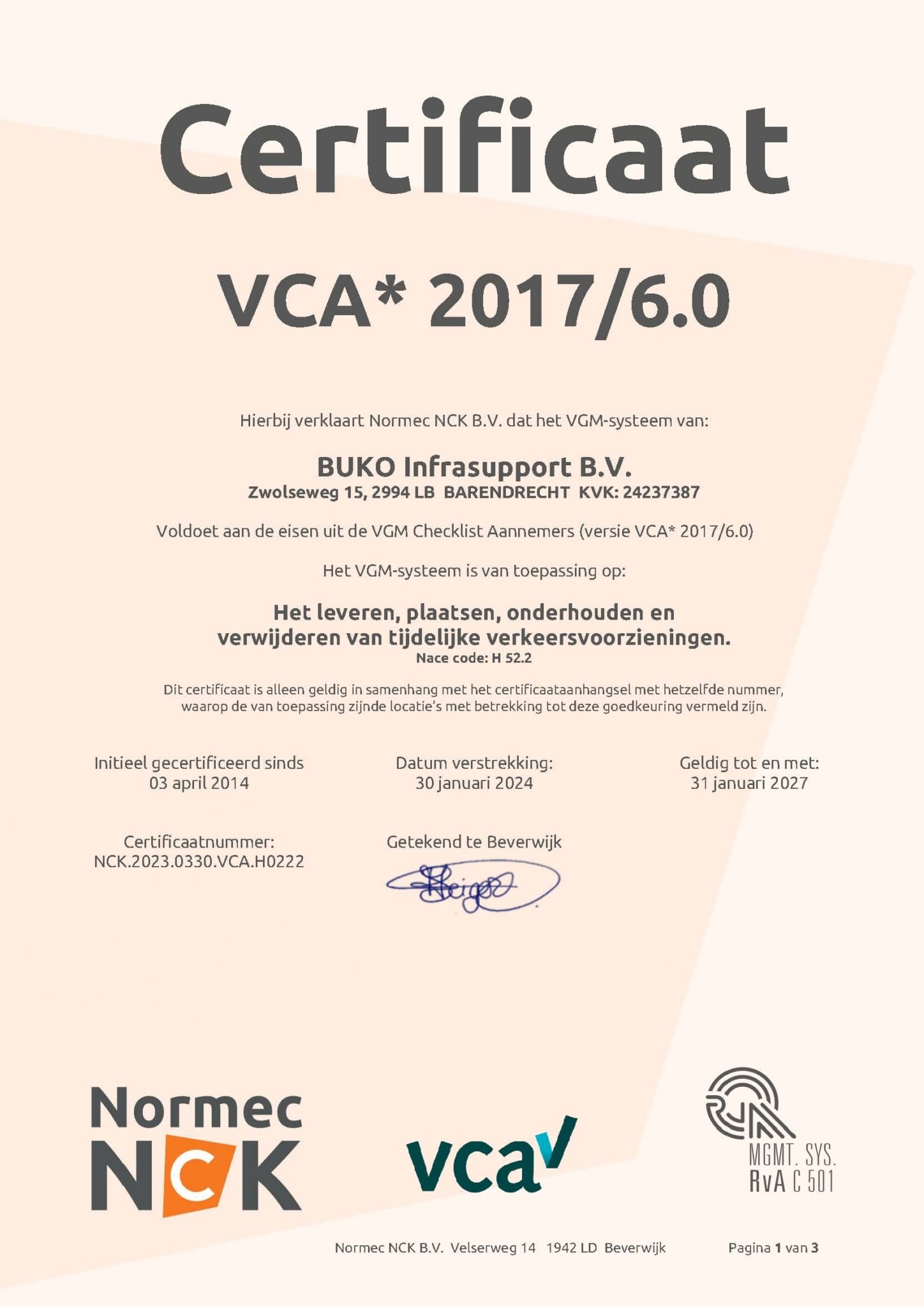 MVO – BUKO Infrasupport